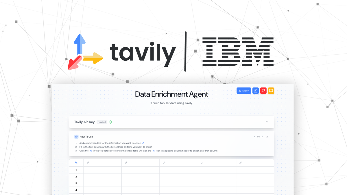 Driving smarter data enrichment: IBM and Tavily partner for Agentic AI ...